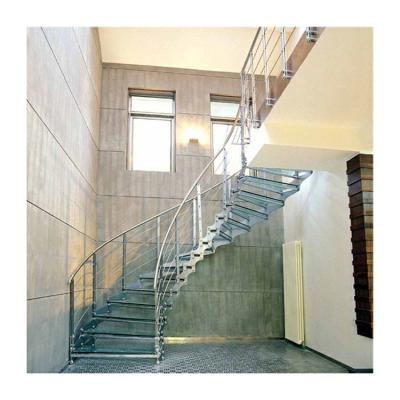 Cina Competive price Multilayer glass arch staircase circular stairs design in vendita