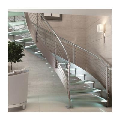 Cina Latest fashion sgp laminated glass deck with curved stairs how to frame curved stairway in vendita