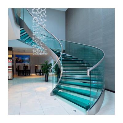 Cina Promotion double layer glass arc de triomphe spiral staircase how to build curved stairway for a deck in vendita