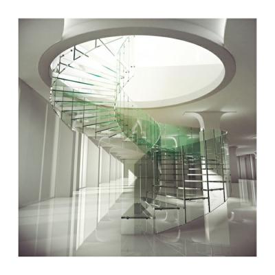 Cina Promotion double layer glass arc de triomphe spiral staircase how to build curved stairway for a deck in vendita