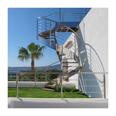 Cina Timber step curved stairs ireland Algeria circular concrete stairway in vendita