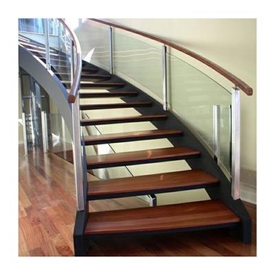 Cina Timber wood step stair curve Grenada build curved deck stairway in vendita