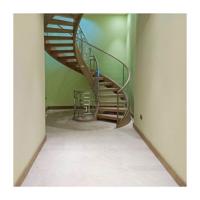 China Solid timber steps curved staircase modern Sudan curved deck stairway designs for sale