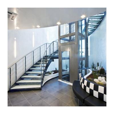 Cina New model double layer glass curved cement stairs framing curved stairway on site in vendita