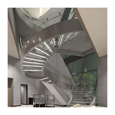 Cina Timber tread house plans with curved staircase Marshall Islands stairway curve in vendita