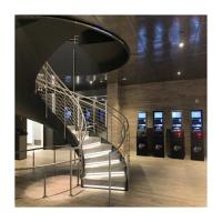 China Solid timber steps semi curved staircase Botswana curved deck stairway plans for sale