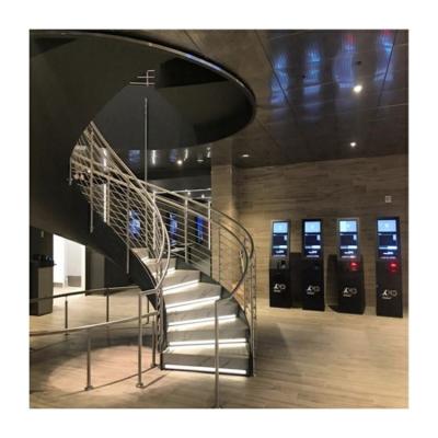 Cina Solid timber steps semi curved staircase Botswana curved deck stairway plans in vendita