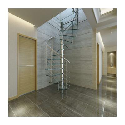 Cina Residential stair kits indoor roof glass spiral staircase in vendita