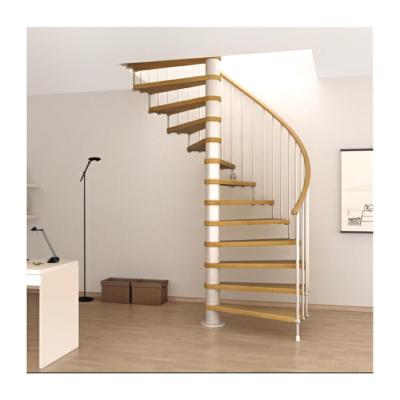 Cina Design for sale folding aluminium spiral stair wrought iron wood spiral staircase in vendita