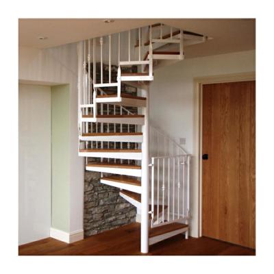 Cina Manufacturer building wooden stairs exterior steel plate spiral staircase in vendita