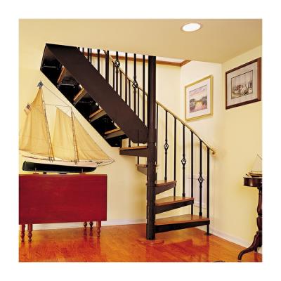 Cina Central post stringer cheap wood box steps stairs contemporary spiral staircase in vendita