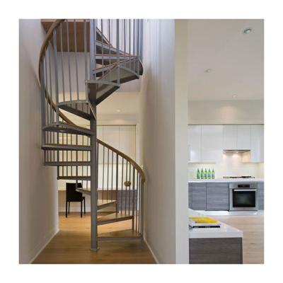 Cina Metal arc stairs iron staircase handrails galvanized steel spiral stair in vendita