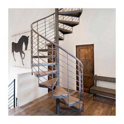Cina Prefabricated metal stairs indoor cast iron staircase Model carbon steel spiral stairs in vendita