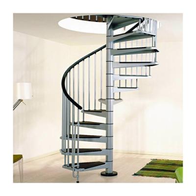Cina Metal stair handrail prefab steel stairs residential wrought iron cottage spiral staircase in vendita