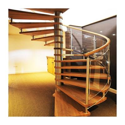 Cina Design for sale mild steel spiral stair wooden tread spiral staircase in vendita
