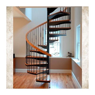 Cina Decoration decorative wood box tread high safty spiral staircase in vendita