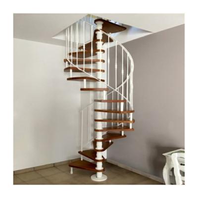 Cina Factory wholesale antique wooden baluster stainless steel outdoor spiral staircase in vendita