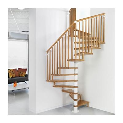 Cina Townhouse solid oak stair tread popular style spiral staircase in vendita