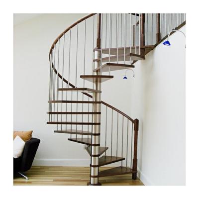 Cina Manufacturer stairs colorful oak wood tread attractive design spiral staircase in vendita