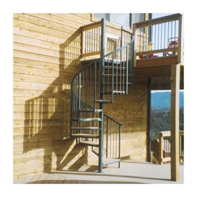 Cina Factory sale yellow wood tread luxury spiral staircase in vendita