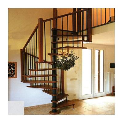 Cina Decoration wood exterior stair treads round spiral staircase in vendita
