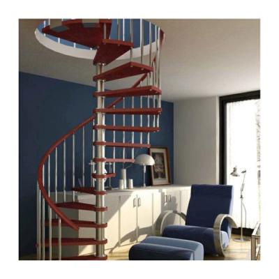 Cina Factory direct timber steps round stairs space saving spiral staircase in vendita