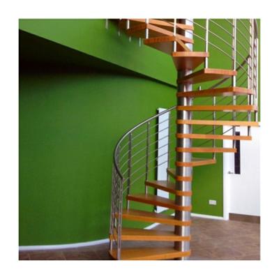 Cina Factory direct timber steps round stairs space saving spiral staircase in vendita