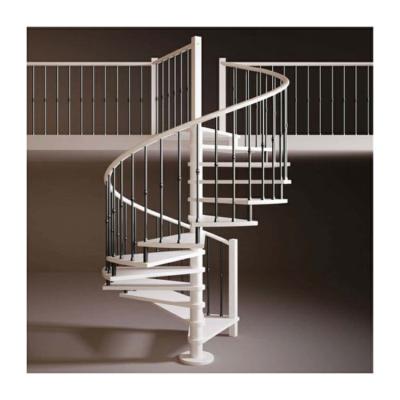 Cina Factory seller black thin wood tread reliable performance spiral staircase in vendita