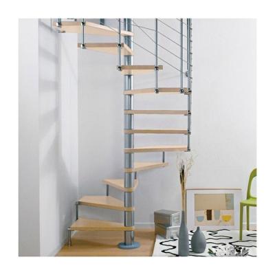 Cina Central post support interior of wood staircase with stairs indoor roof glass spiral staircase in vendita