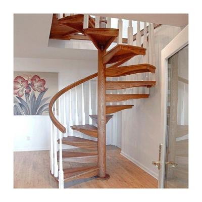 Cina Museum stairs with wooden tread house spiral steel staircase in vendita