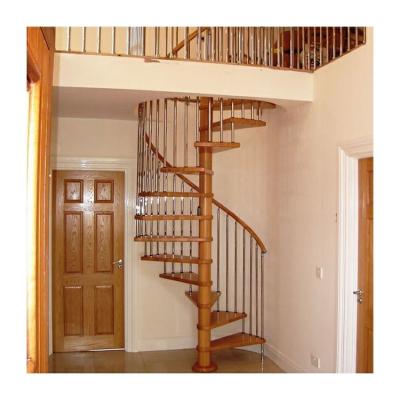 Cina China factory wood steps design loft spiral staircase in vendita