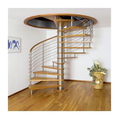 Cina Department prefinished wood stair treads timber steps spiral staircase in vendita
