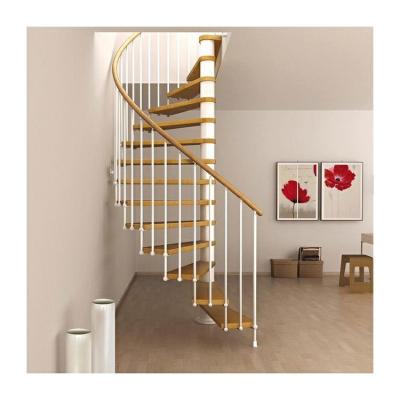 Cina Steel stringer acacia stair tread pretty spiral staircase in vendita