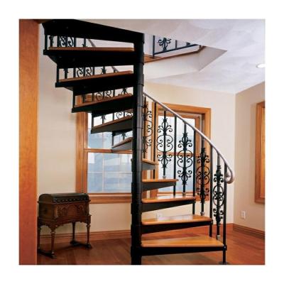 Cina Foshan factory wood stair tread covers measure spiral staircase in vendita