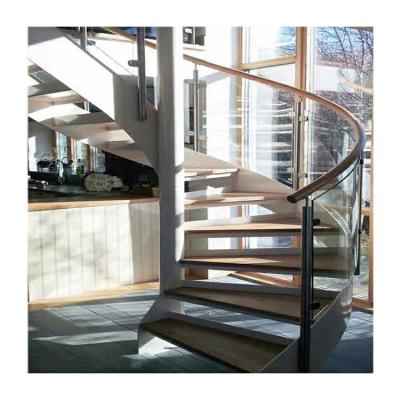 Cina Department colorful wooden step stairs black color spiral staircase in vendita
