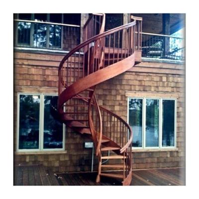 Cina Residential various color steel wooden step stairs modular spiral staircase in vendita