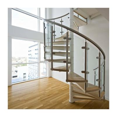 Cina Modern design royal indoor wood stairs house used spiral staircase in vendita