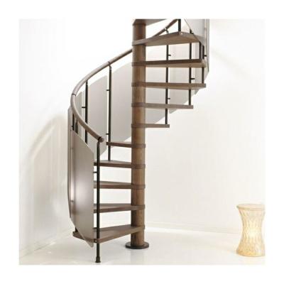 Cina Household individual wood circle stairs home spiral staircase in vendita