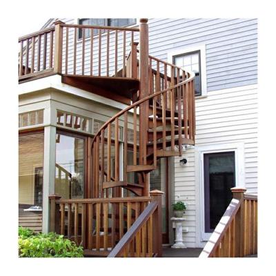 Cina Foshan factory safety steel wood steps stairs inexpensive spiral staircase in vendita