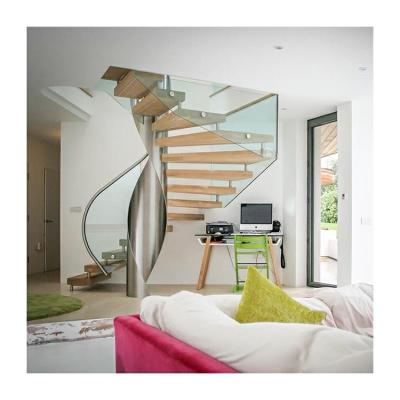 Cina Townhouse made of wooden stairs indoor decorative spiral staircase in vendita