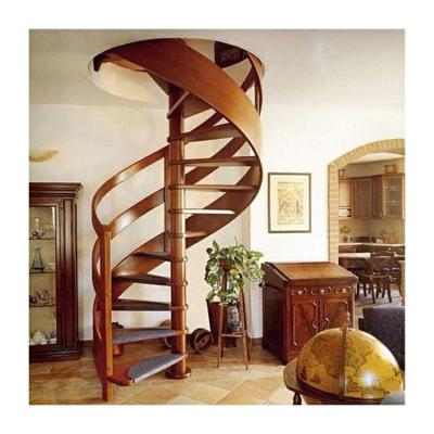 Cina Decoration modern wooden stairs durable spiral staircase in vendita