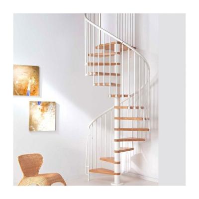Cina Foshan factory royal wood stairs prefabricated glass spiral staircase in vendita
