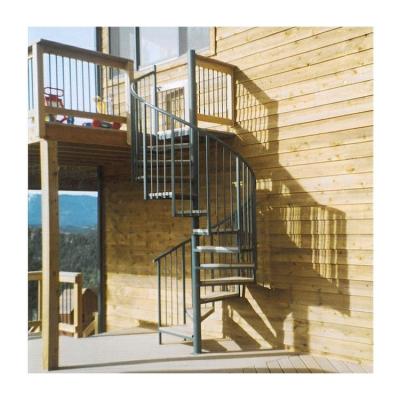 Cina Single beam white wooden tread stairs prefabricated spiral glass staircase in vendita