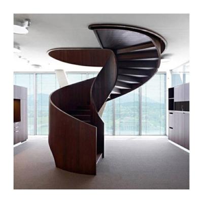 Cina Factory direct solid wooden tread stairs spiral outdoor staircase in vendita