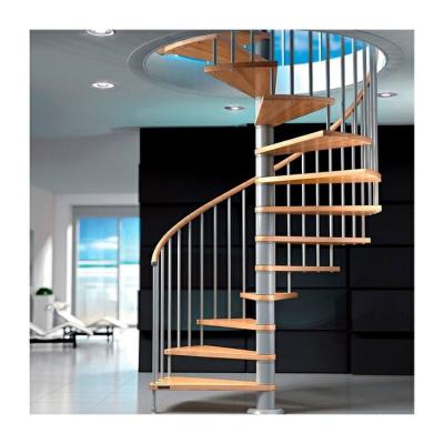 Cina Household individual solid teak wood stairs luxury design spiral staircase in vendita