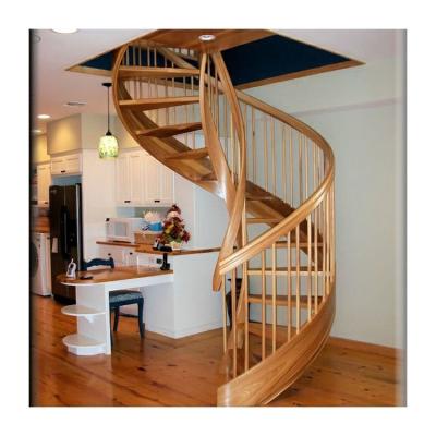 Cina Central post stringer installing wood stairs stainless steel timber spiral staircase in vendita