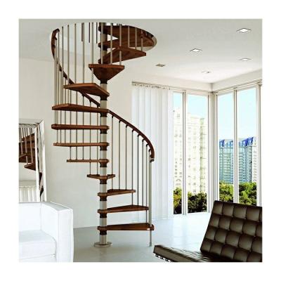 Cina Museum wood steps for indoor stairs rod fencing spiral staircase in vendita