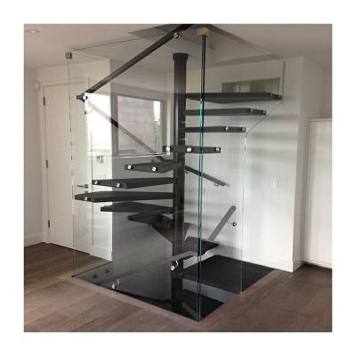 Cina Department steel wood tread stairs safe reliable spiral staircase in vendita
