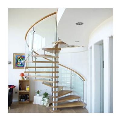 Cina Made in China iron wood stair diy spiral staircase in vendita