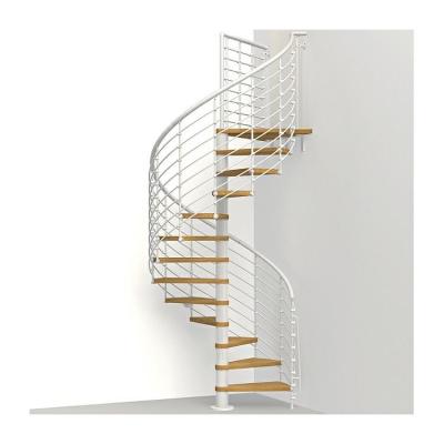 Cina Made in China pretty wood step stair spiral stainless steel staircase in vendita